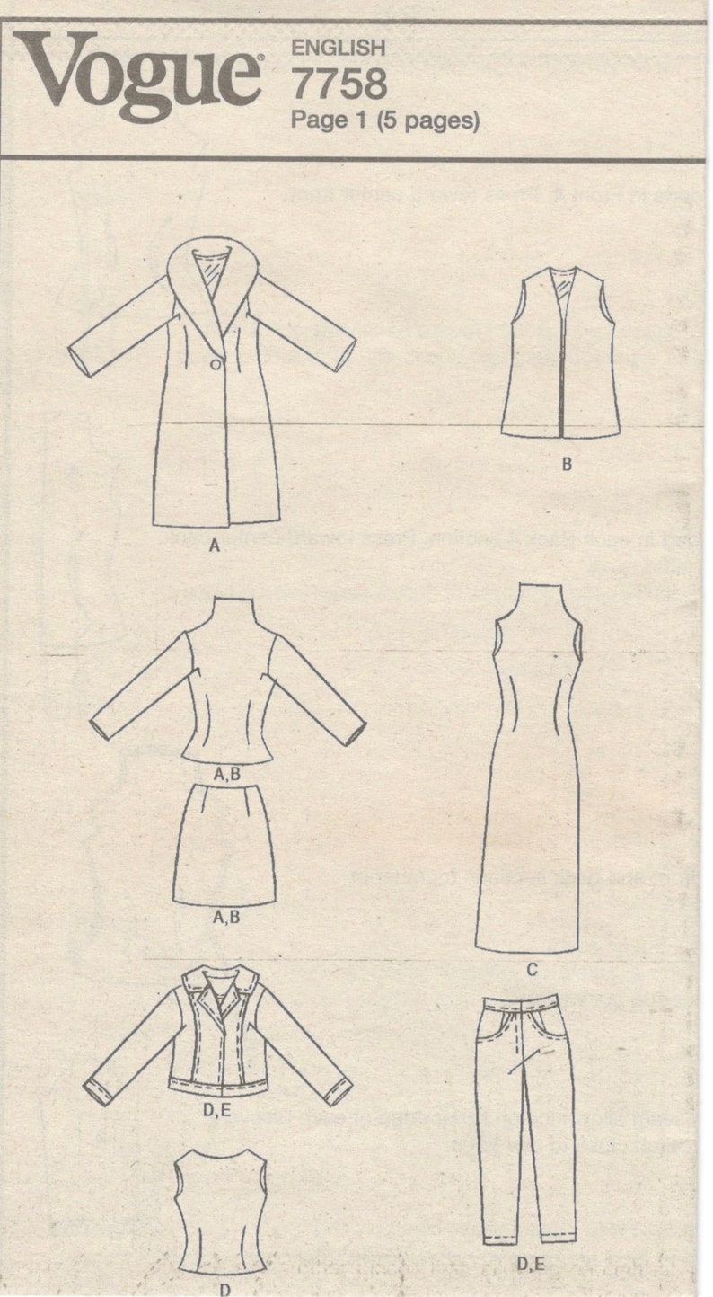 Vogue 7758 1 1/2 Inch Barbie Urban Chic Doll Clothes Pattern - Etsy