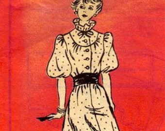 Butterick 3384 1980s Misses Evening Wrap Dress Pattern V Neck Two ...