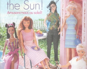 Vogue 7758 1 1/2 Inch Barbie Urban Chic Doll Clothes Pattern Coat ...