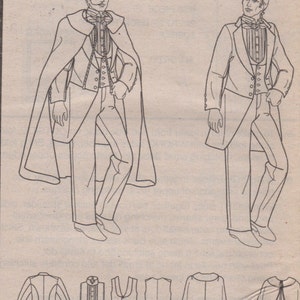 Simplicity 4482 Victorian Jacket Pants Cloak PHANTOM of the OPERA ...