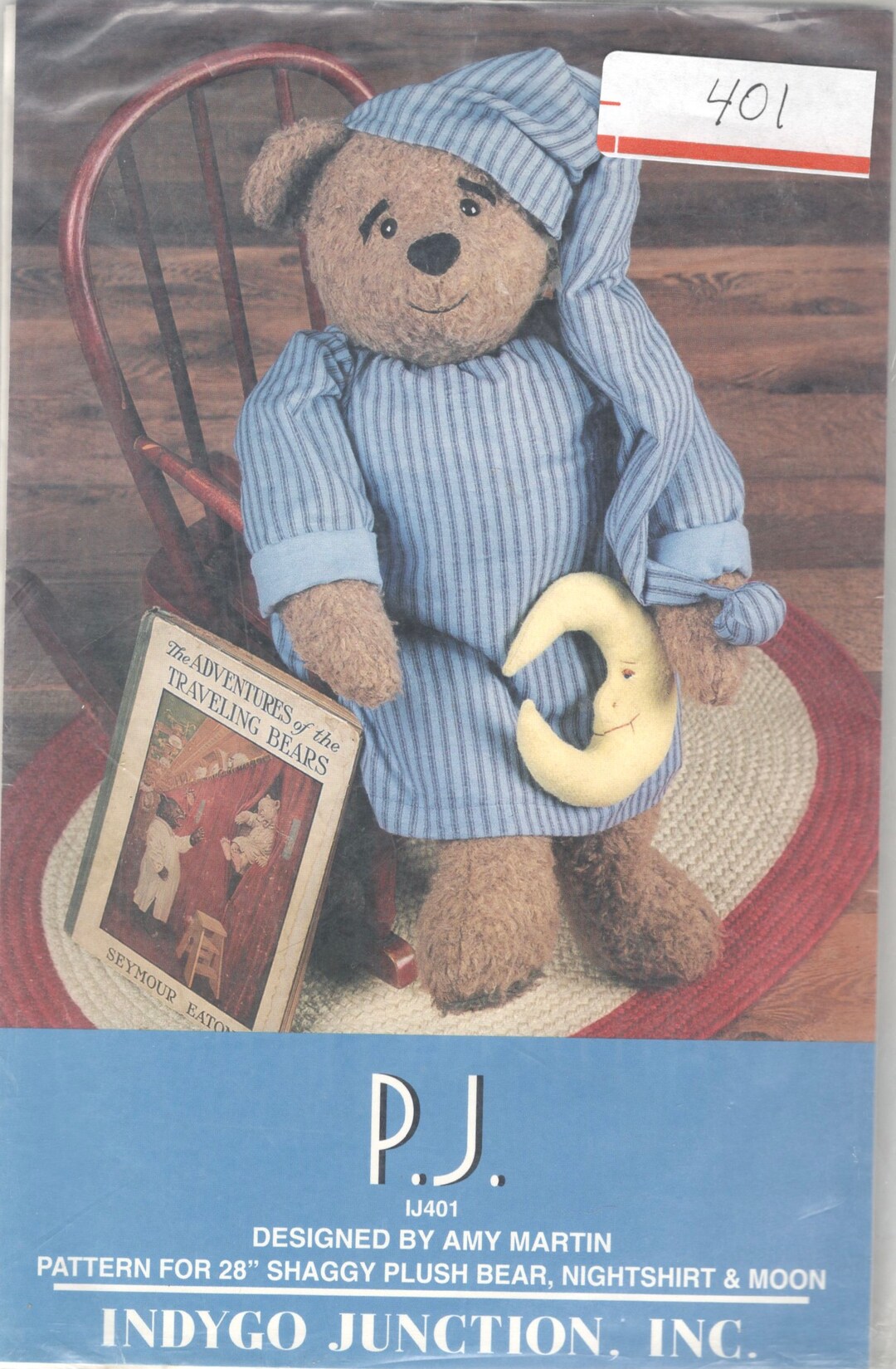 Indygo Junction IJ401 Shaggy Plush P.J. Bear Nightshirt and Moon ...