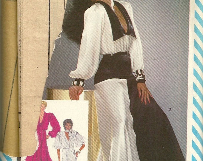 1980s Butterick 6680 Willi Smith Misses Disco Jumpsuit Pattern Womens ...