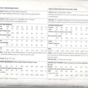 Simplicity 3858 Misses Mexican Dance Dress Pattern Traditional Hispanic ...