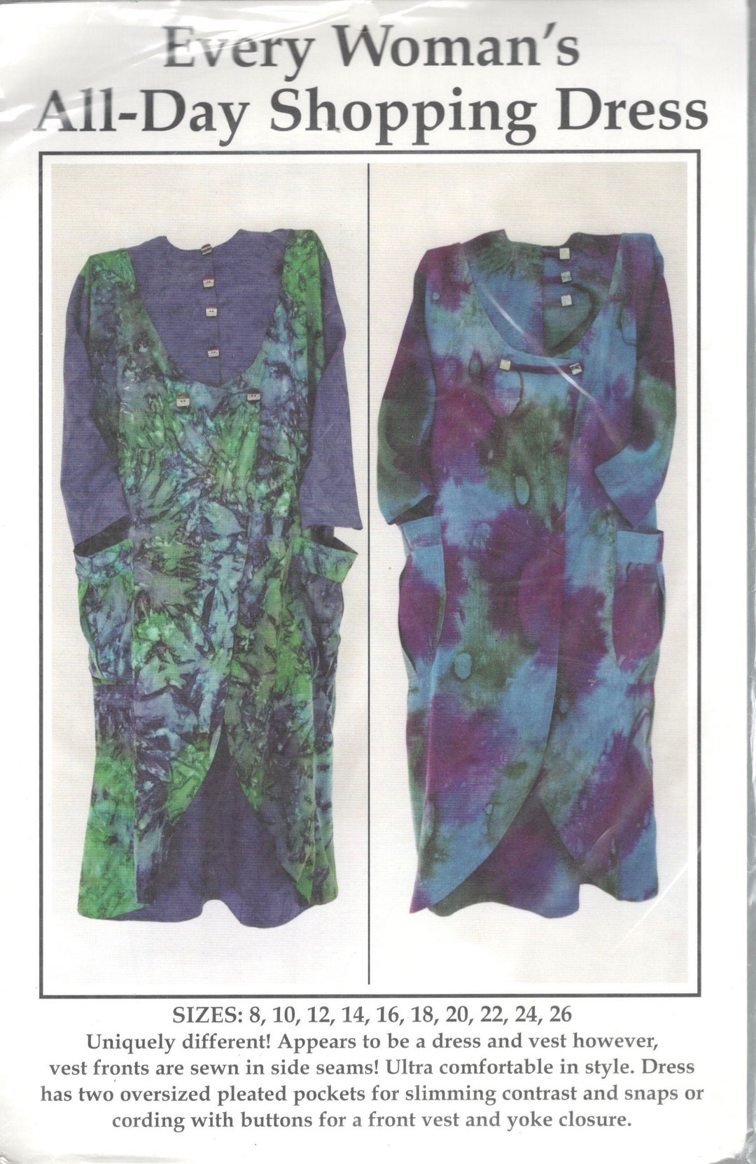 CNT Pattern 3509 Loose Fit All Day Dress Pattern Casual or Formal ...