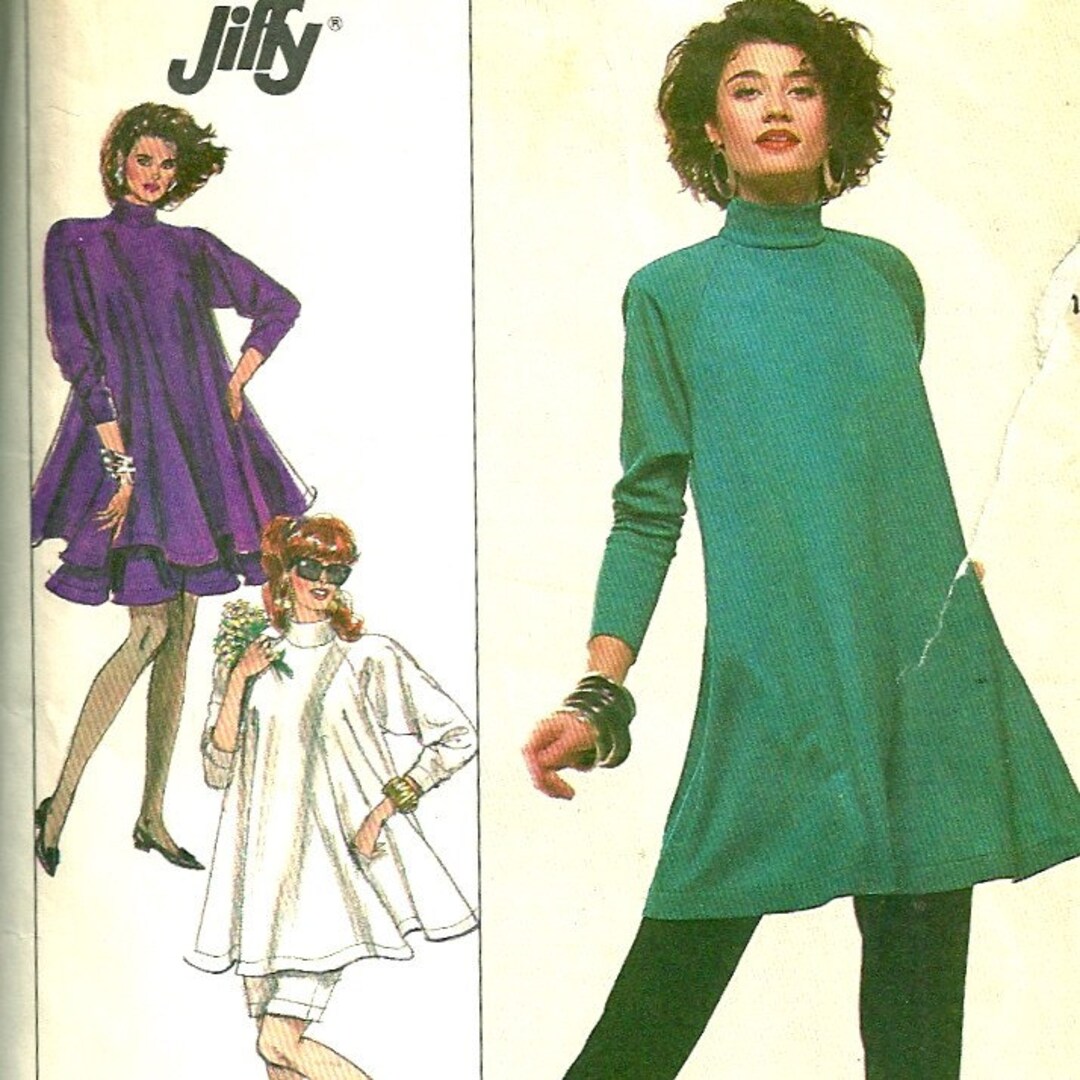 1980s Simplicity 8738 Misses Flared Tunic and Pull on Pants and Skirts ...