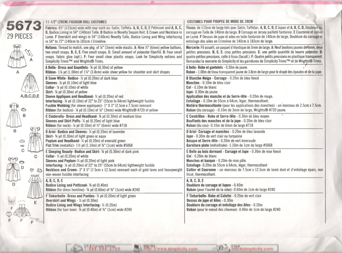 Simplicity 5673 11 1/2 Fashion Doll Clothes Pattern - Etsy