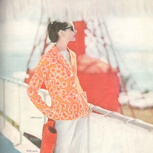 Simplicity 1695 1950s Junior Misses High Waist Back Buckle Bermuda ...