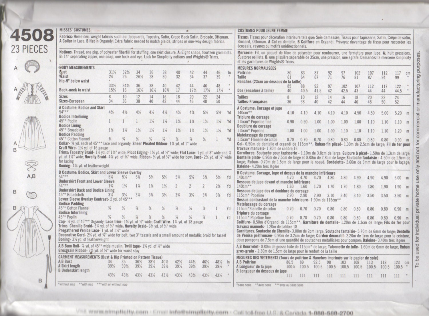 Simplicity 4508 Misses Elizabethan Costume Pattern Tudor | Etsy