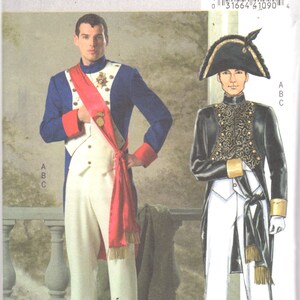 Butterick 4891 BP190 Mens NAPOLEON Bonaparte Costume Pattern Adult ...