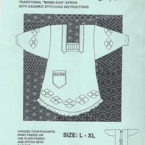 Kappogi 105 Traditional Mama San Apron Pattern Eastwind Art - Etsy
