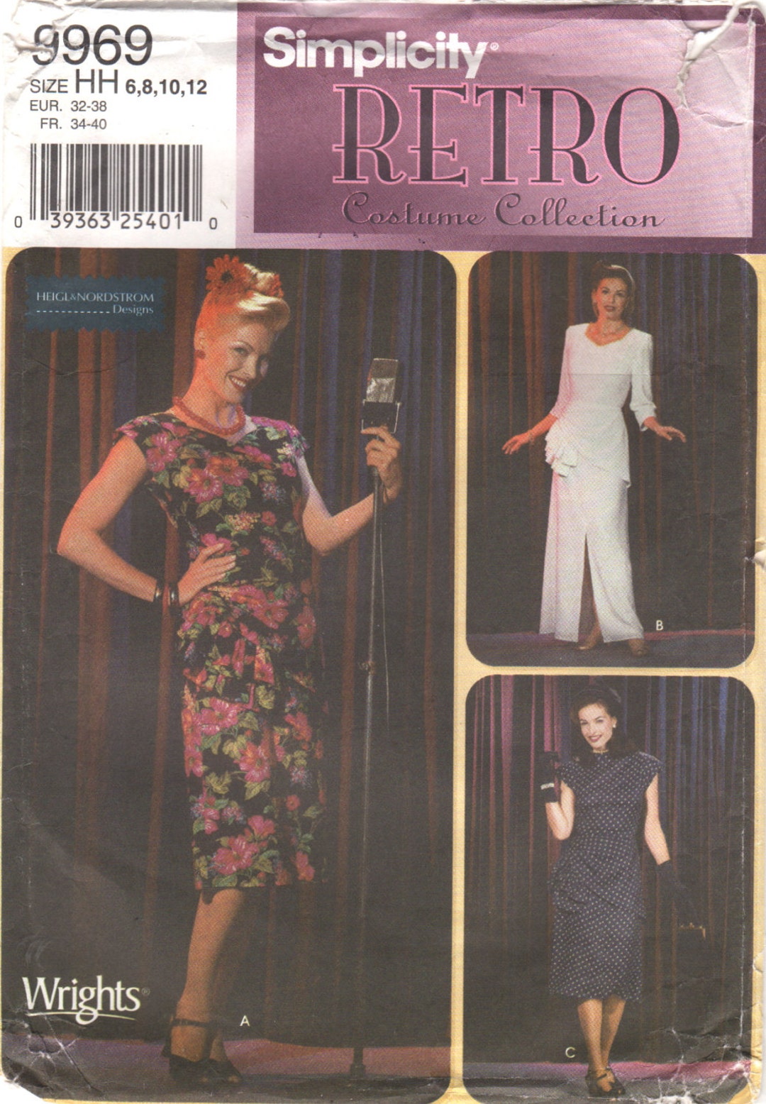 Simplicity 9969 1940s Retro Womens Costume Pattern Big Band Torch ...