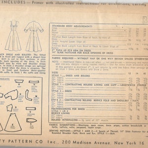 1940s Simplicity 2817 Misses Sun Back Dress and Bolero Jacket Pattern ...