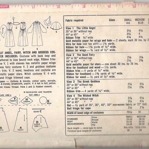 Simplicity 6201 Childs 1960s Costume Pattern Good Fairy Wicked Witch ...