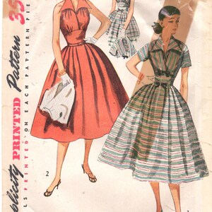 Simplicity 4249 1950s Jr Misses Halter Sun Dress and Bolero - Etsy