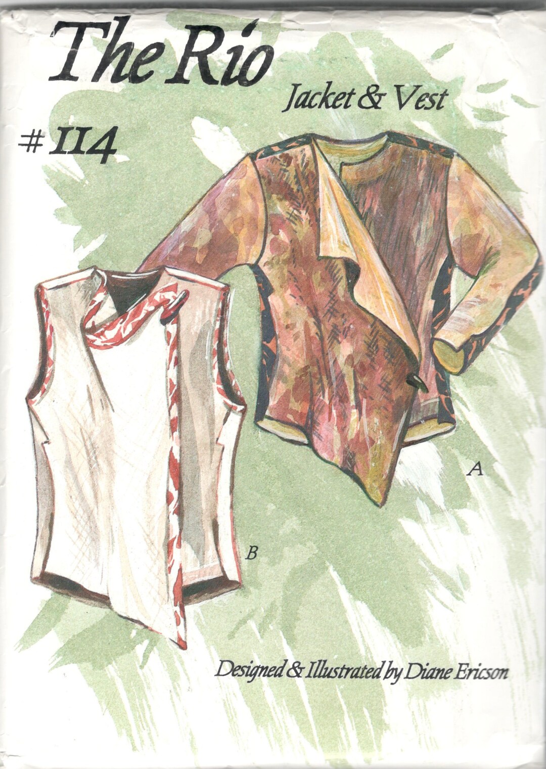 The Rio 114 Misses Jacket and Vest Pattern Diane Ericson Revisions ...