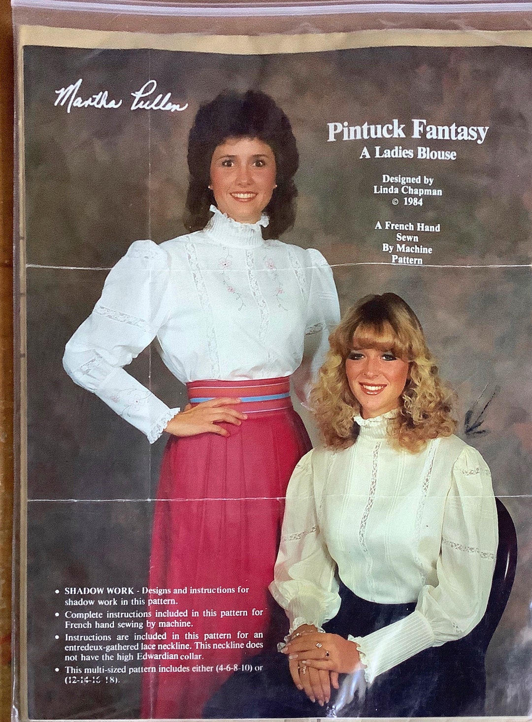 Martha Pullen Pintuck Fantasy Ladies Blouse Pattern Victorian Style ...