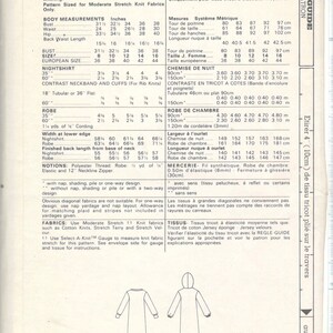 1980s Butterick 6844 Misses Nightshirt and Robe Pattern Maxi - Etsy