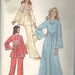 Simplicity 6044 1970s Misses Pullover Tucked Caftan Top and Pants ...