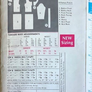 Butterick 4968 1960s MARY QUANT Junior Mod Mini Dress Pattern Low Waist ...