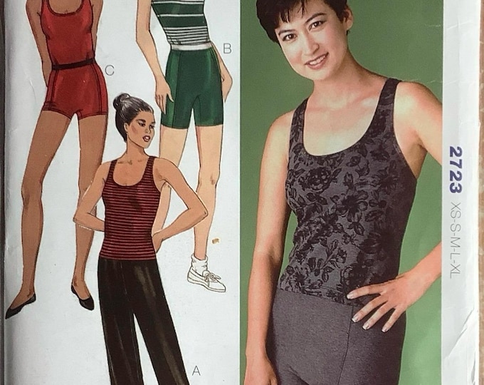 Burda 4270 Misses Scoop Neck Bodysuit Pattern High Cut Leg Shelf Bra ...