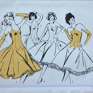 Nevtex 7307 Ballroom Dance Dress Pattern Seam Interest Full Skirt ...