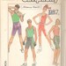Simplicity 8562 1980s Mens Misses Tank Top T Shirt Bicycle Shorts ...