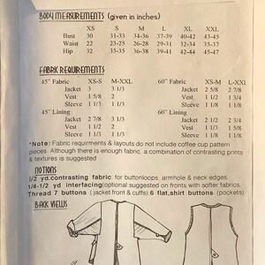 Revisions 104 Flattering Java Jacket and Vest Womens 3079 Sewing ...