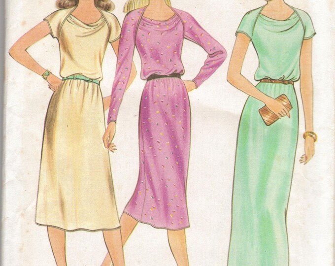 Butterick 3419 1970s Misses Cowl Neck Dress Pattern Easy - Etsy