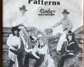 Tandy Leather 2664 Mens Womens Childrens Batwing Shotgun CHAPS Pattern ...