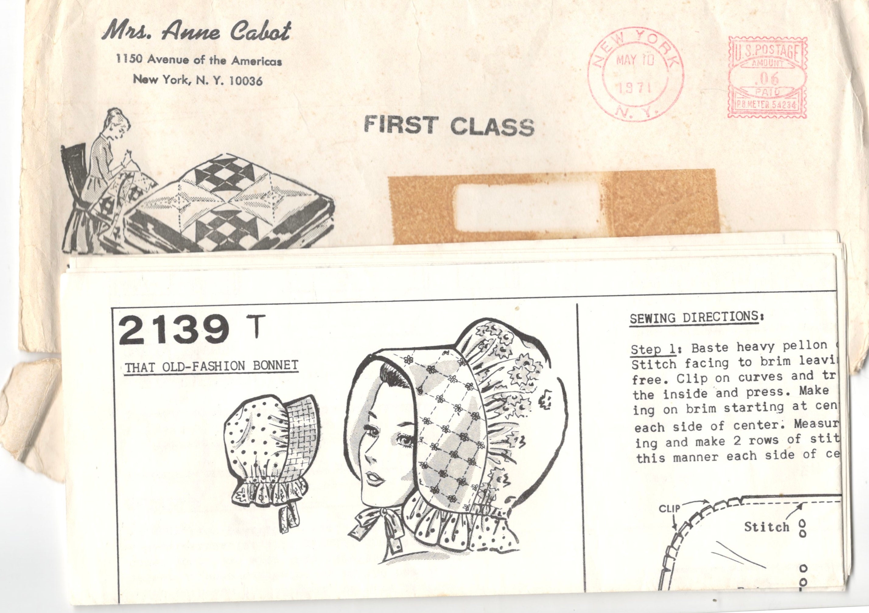 Old Fashioned Sunbonnet Pattern