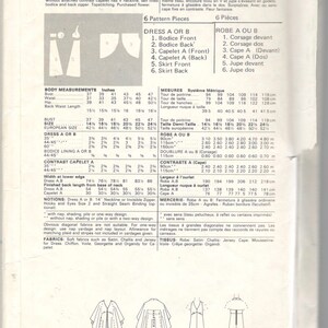 Butterick 6358 1980s Empire Halter Dress and Capelet Pattern Womens ...