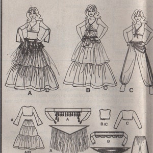 Simplicity 3832 Belly Dancing Costume Pattern Dance Studio Harem Pants ...