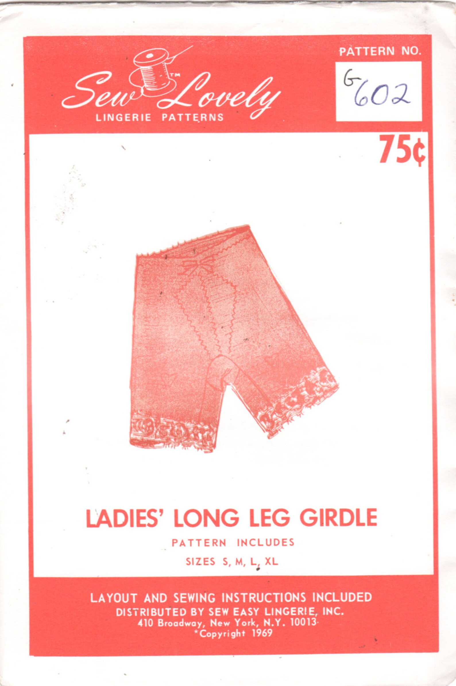 Sew Lovely G602 1960s Misses GIRDLE Pattern Long Leg Womens | Etsy