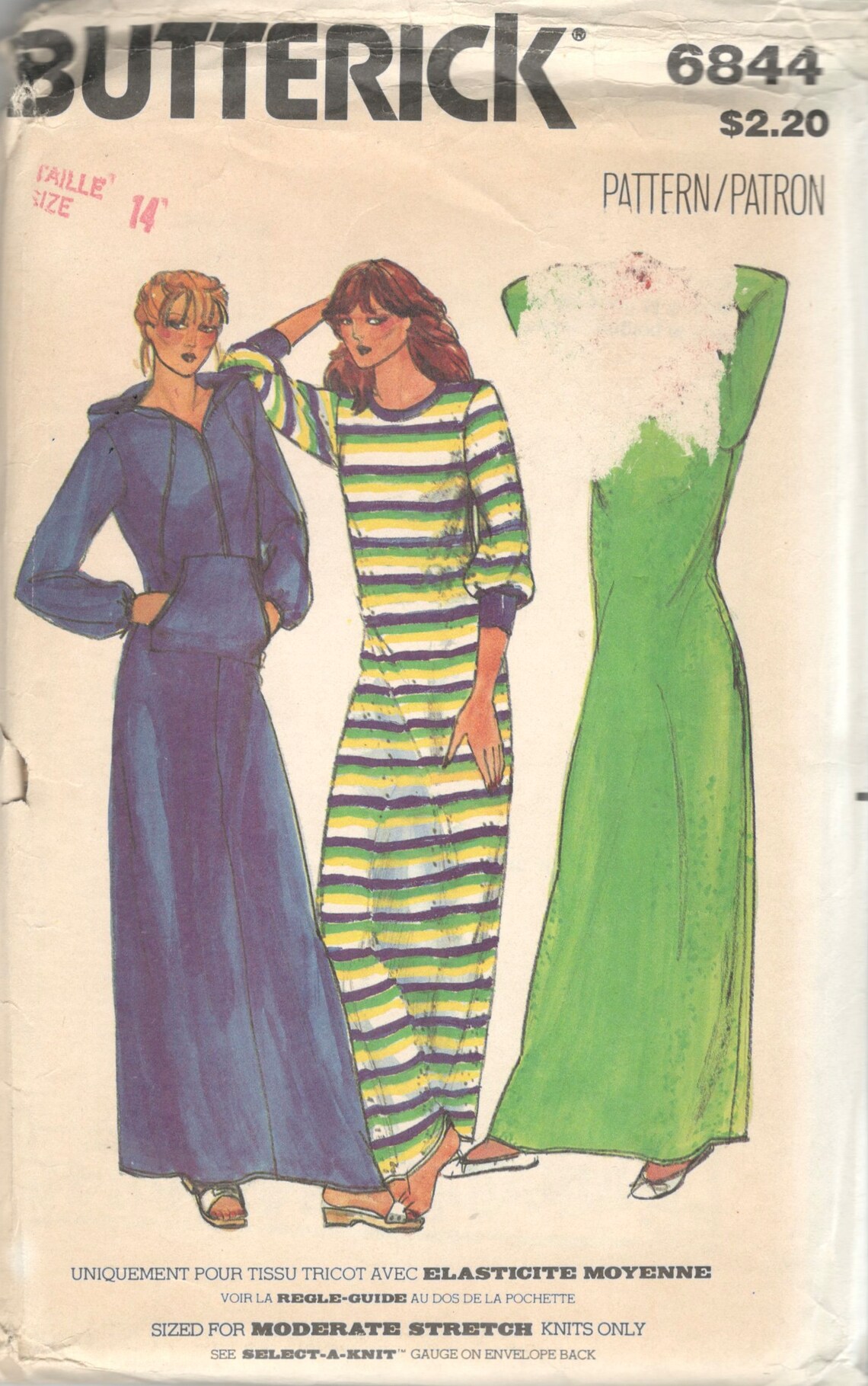 1980s Butterick 6844 Misses Nightshirt and Robe Pattern Maxi - Etsy