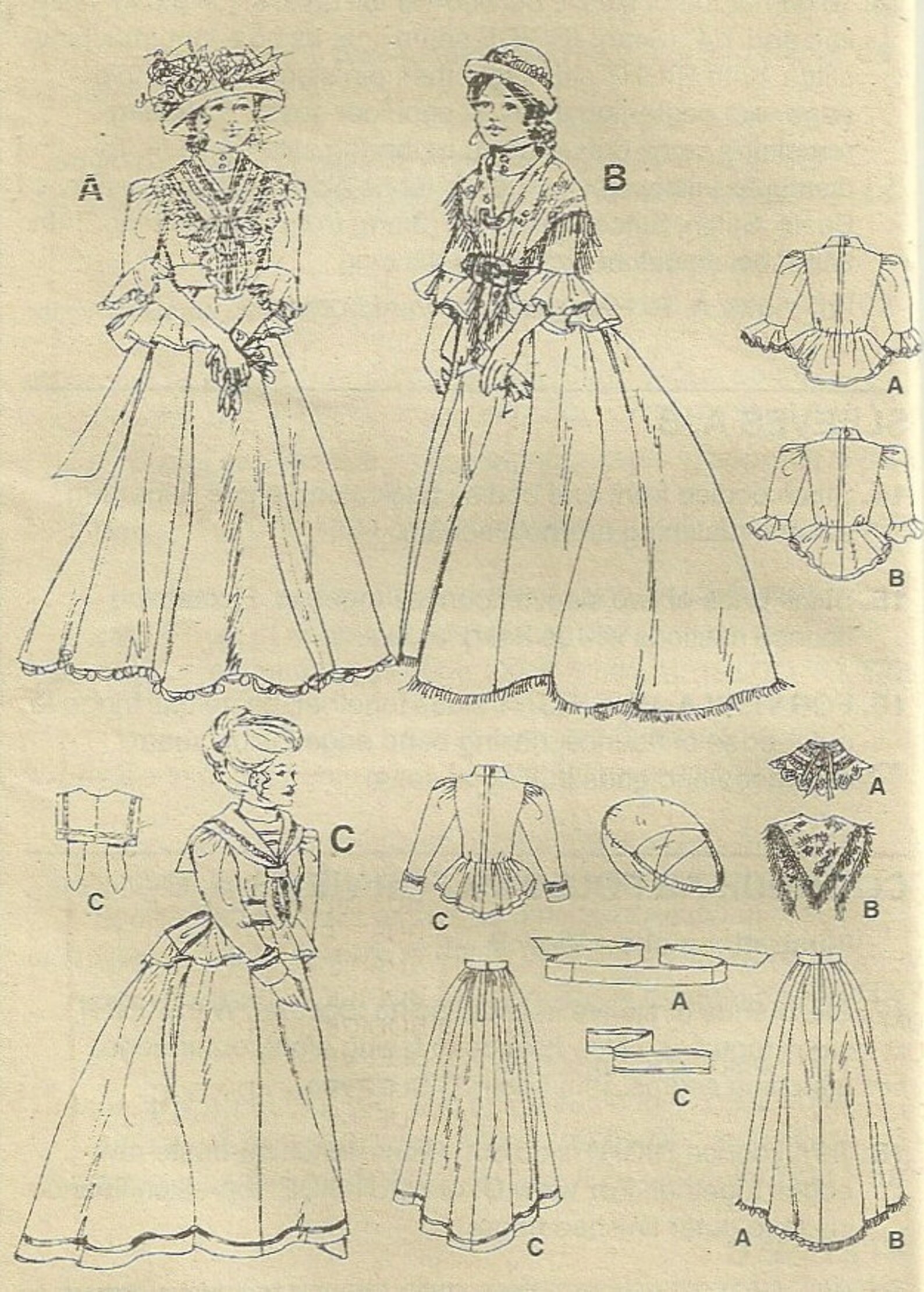 Simplicity 8375 Misses Victorian Costume Pattern Sunrise - Etsy