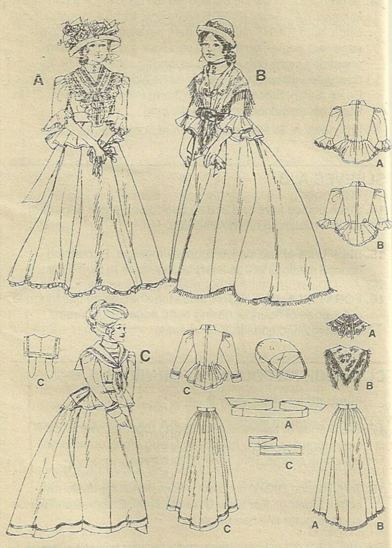 Simplicity 8375 Misses Victorian Costume Pattern Sunrise - Etsy