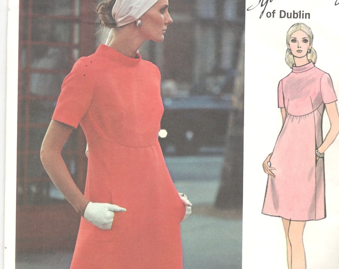 1960s Butterick 5368 Whirl Away Dress Pattern Wrap Dress Scoop Neck ...