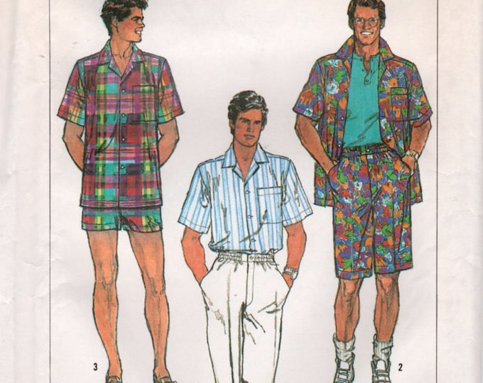 Simplicity 8473 1980s Fitted Mens WESTERN Shirt Pattern Snap Bib ...