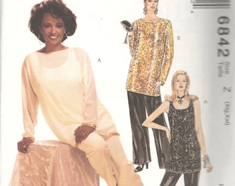 Simplicity 9029 Misses Pullover Empire Waist Caftan Tunic Top Pattern ...