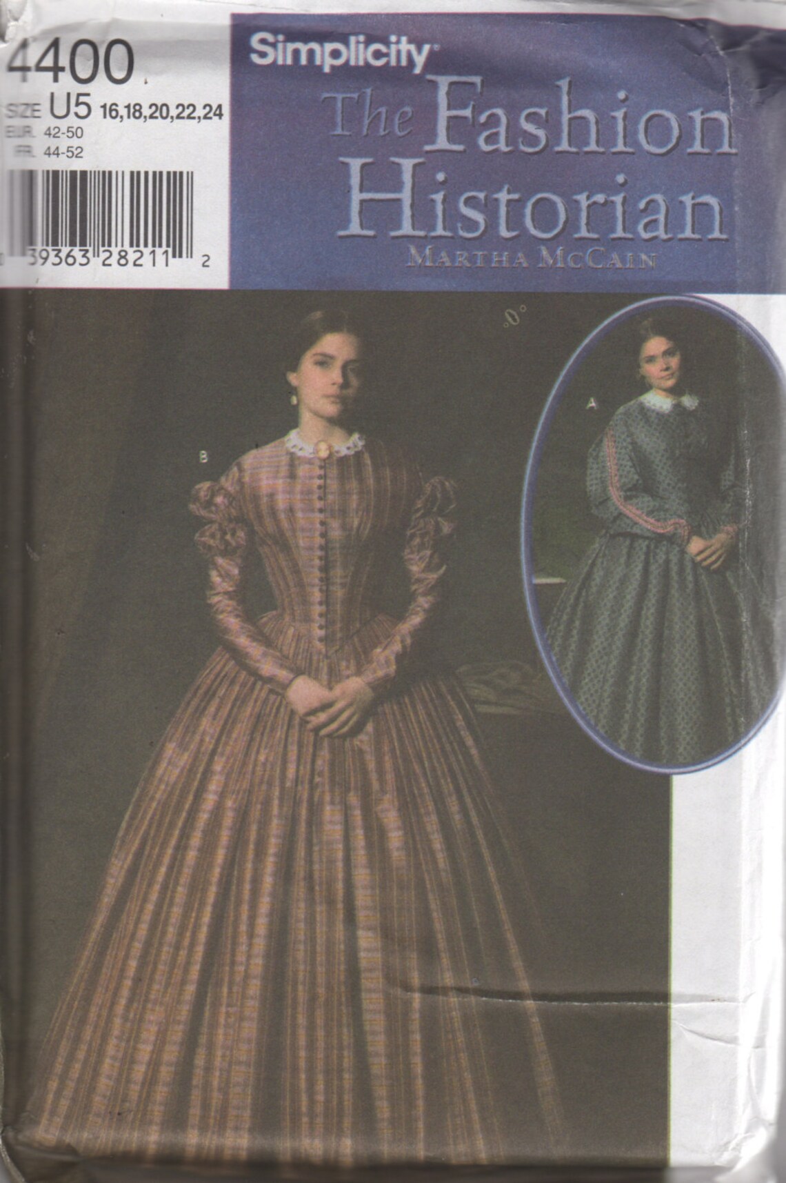 Simplicity 4400 Fashion Historian Misses Civil War Costume Tea - Etsy