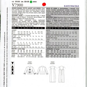Vogue 7900 Misses Miss Petite Princess Seam EVENING DRESS and - Etsy