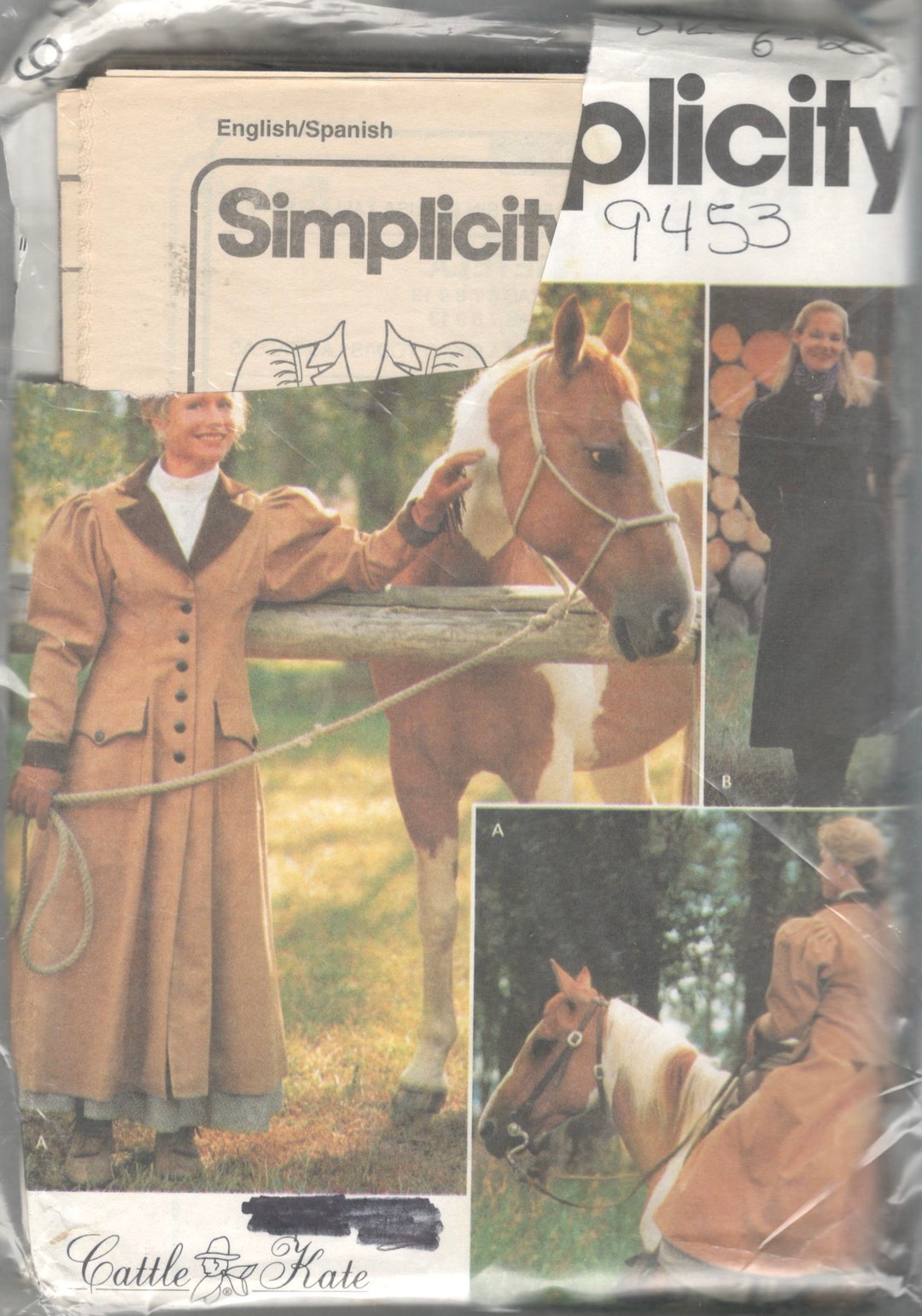 Simplicity 9453 Misses Carriage Buggy Coat Pattern Leg O Mutton Sleeve ...