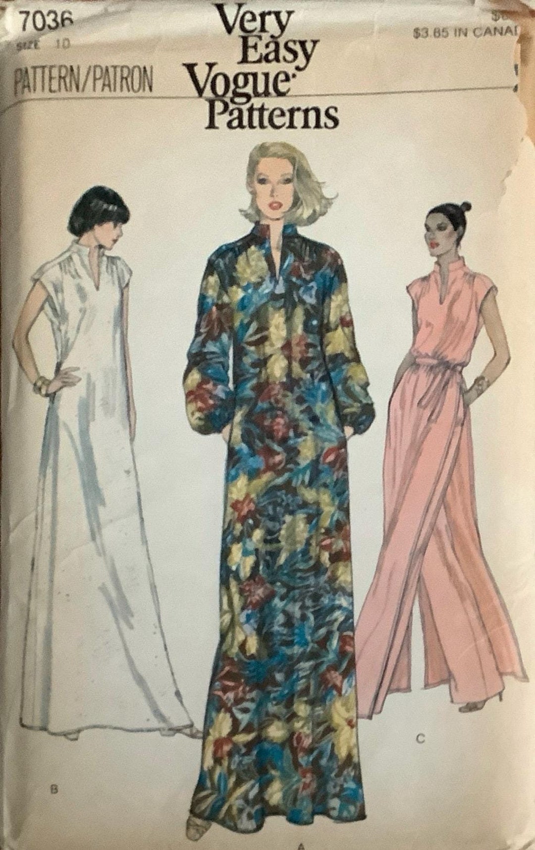 Vogue 7036 Very Easy Loose Fitting Pullover Dress Tunic and Pull on ...