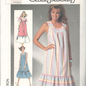 Simplicity 7481 Medium Muu Muu Pattern Dress Sundress Scoop Neck Womens ...