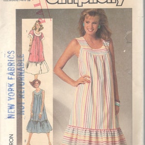 Simplicity 7481 Medium Muu Muu Pattern Dress Sundress Scoop Neck Womens ...