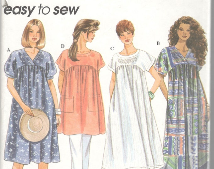 Simplicity 9029 Misses Pullover Empire Waist Caftan Tunic Top - Etsy