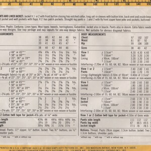 Simplicity 9791 1980s John Weitz Mens Jacket and Pants Pattern Designer ...