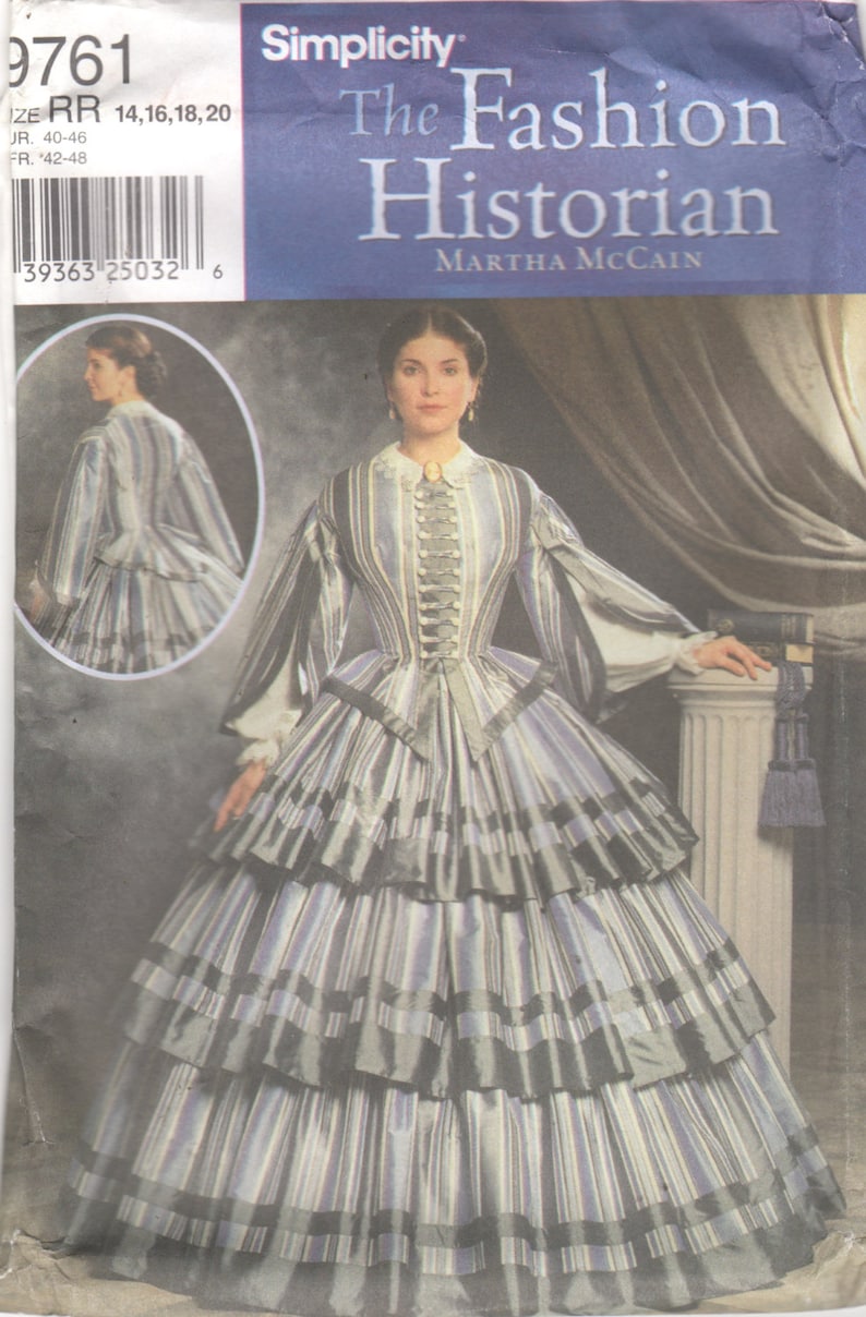 Simplicity 9761 Misses Civil War COSTUME PATTERN Skirt Peplum | Etsy
