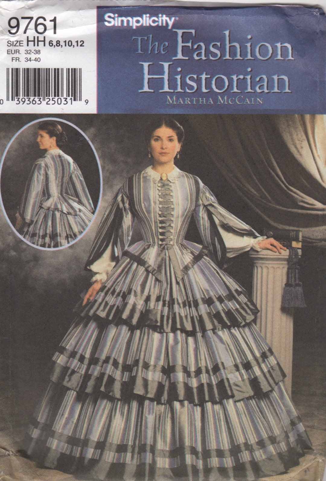 Simplicity 9761 Misses Civil War COSTUME PATTERN Skirt Peplum Blouse ...