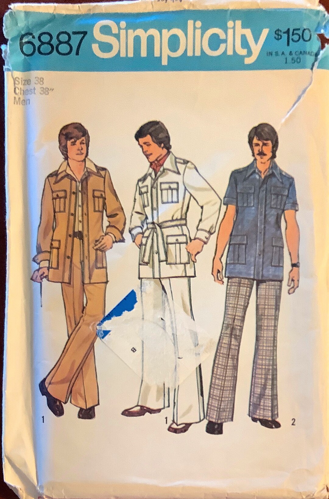 Simplicity 6887 Pants and Shirt Jacket Pattern 2 Piece Safari Style ...